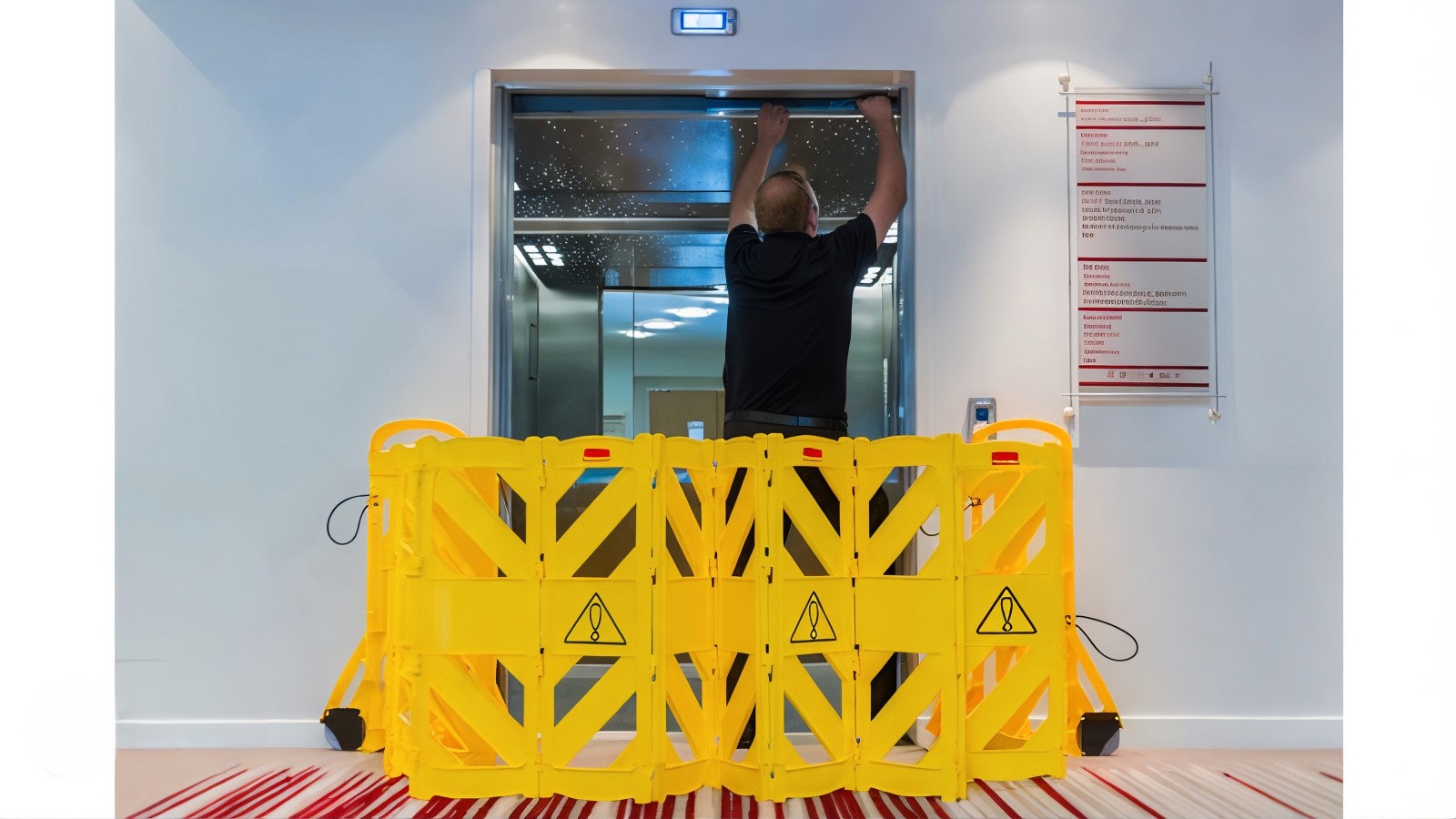 Barriera Mobile Gialla Rubbermaid | Vendita Online